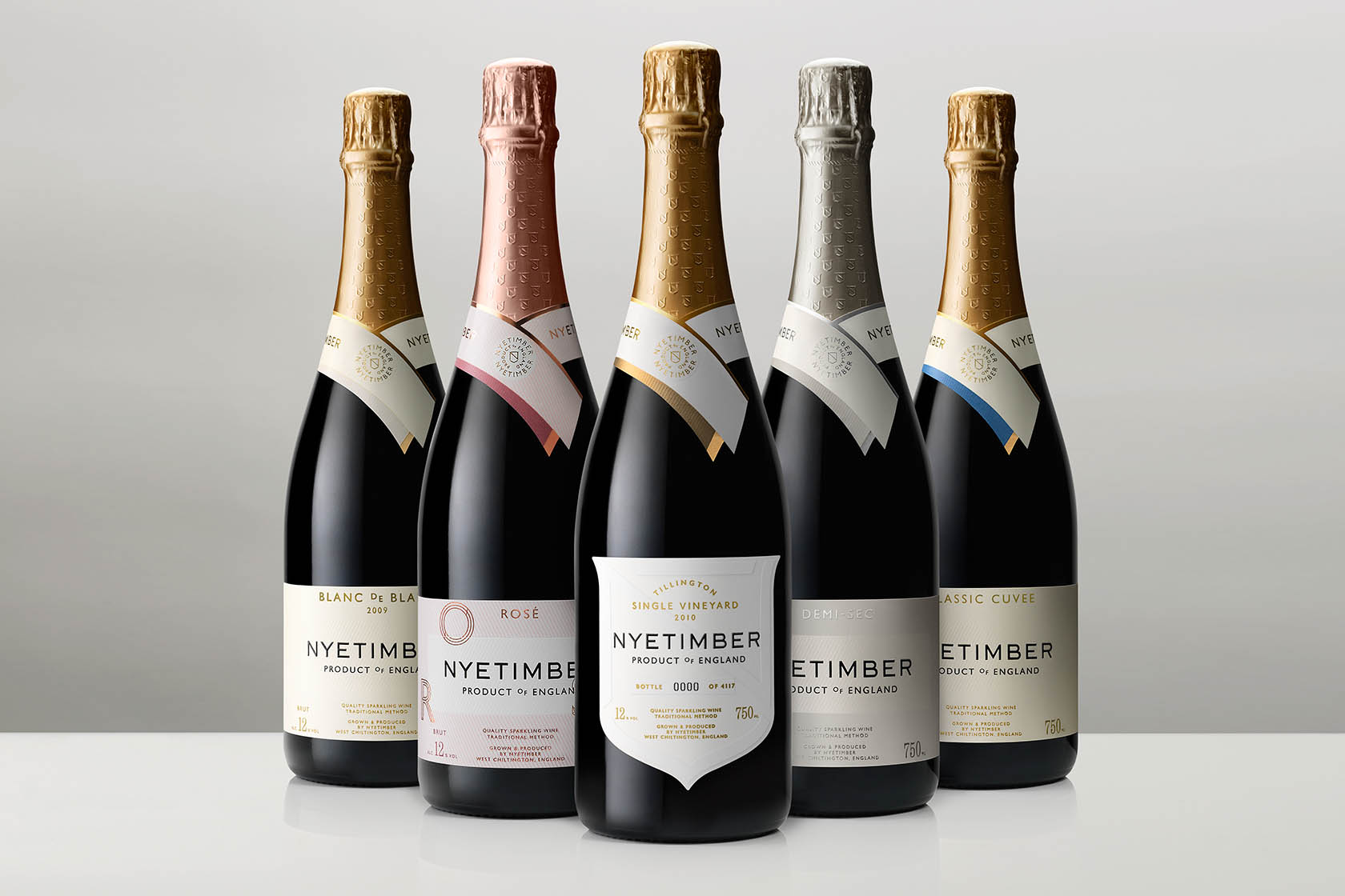 Packshot Factory - Drinks Photography - Nyetimber sparkling wine bottles