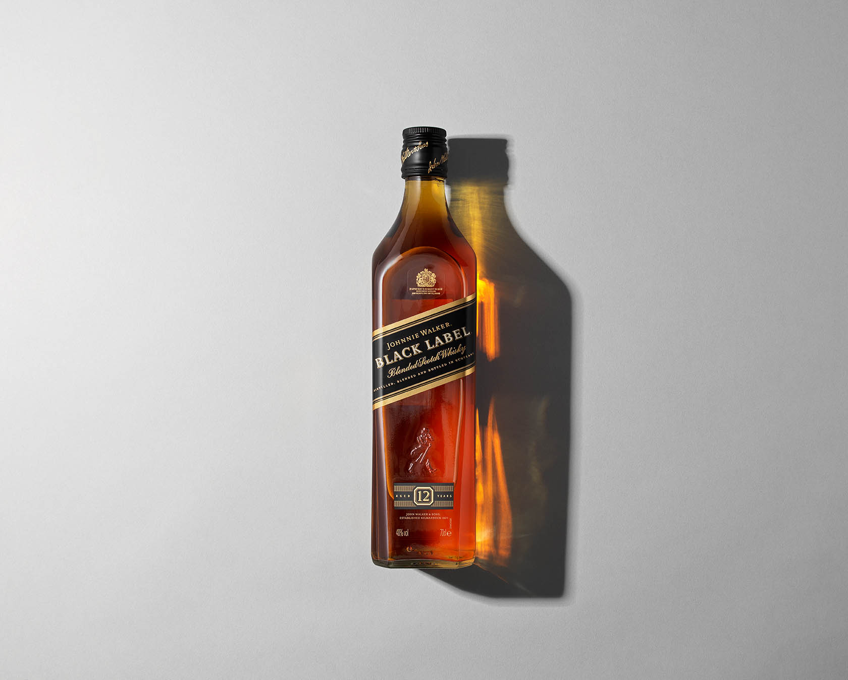 Packshot Factory - Spirit - Johnnie Walker Black Label whisky bottle